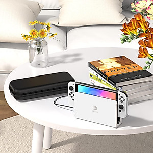 HEYSTOP Case for Nintendo Switch OLED Model, Protection for Switch OLED Switch Case OLED Kit Accessories Cover for Nintendo Switch OLED with Tempered Glass Screen and Thumb Covers Grips