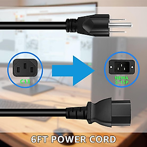 Aomitop 6FT Replacement 3 Prong Power Cord for Maytronics Dolphin Cleaners Power Supply (125V 10A)