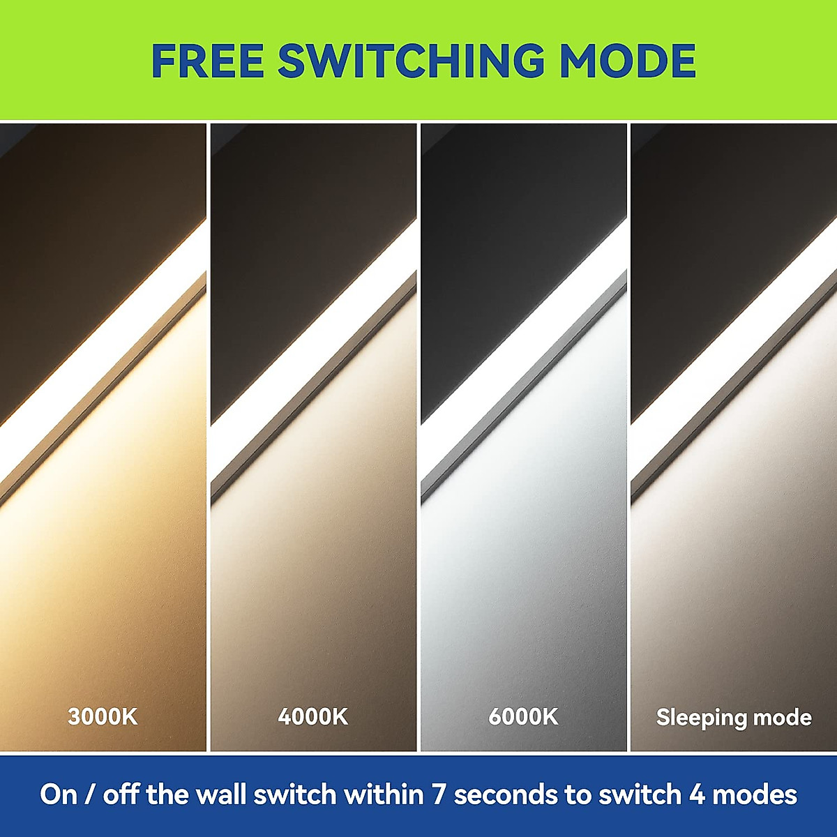 Monios-L LED Linear Pendant Light Fixtures,4FT Dimmable Ceiling/Hanging Kitchen Lights,3000K to 6000k Color Changing,Linkable Modern Lighting for Bedroom/Garage/Gym,Office Lights Remote Control,2 Pack