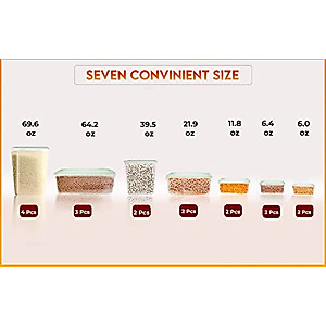 THE ROH Food Storage Containers with Lids Airtight for Kitchen Organization and Storage (34Pcs) Freezer & Microwave Safe, BPA Free Leak-proof for Lunch Box Containers-Snacks, Sandwich & Bento box