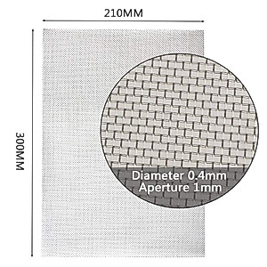3 PCS Stainless Steel Woven Wire Mesh Screen - 11.8"X8.2" - 1mm Hole Diameter 0.4mm Easy to Cut - Air Vent Mesh, Window Screen Mesh