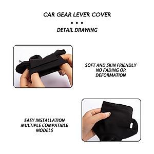 Huaione Car Gear Shift Knob Cover, Funny Shift Knob Hoodie Cover, Fashionable Sweater Design Gear Stick Cover Car Interior Decor Accessories for Women and Man (Black)