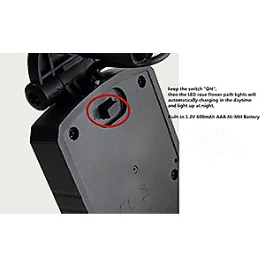 OPDENK Solar Powered Waterproof LED Path Light Simulation Rose Stake Light with 6 Flowers/Pack Outdoor Landscape Lawn Lamp for Garden Home Decoration Patio Yard (Red)