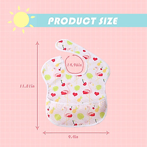Little Dimsum 3 pack Baby Bibs Waterproof Bib Easy to Clean Feeding Bibs Weaning Bibs Adjustable Closed for Babies Toddlers with Large Pocket 6-36Months(Penguin & Flamingo &Triangle)