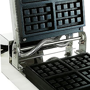 1300W Commercial Stainless Steel Waffle Maker 4Pcs Square Nonstick Electric Waffle Machine With Temperature And Time Control For Home Or Commercial Use Restaurant Bakeries Snack Family