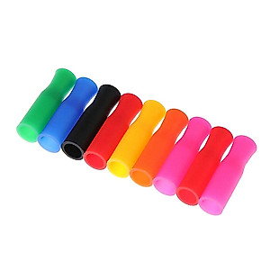 20 Pcs Silicone Straw Tips, Reusable Straw Tips, Multi-Colored Food Grade Straws Tips Covers Fit for 6mm Wide Stainless Steel Straws