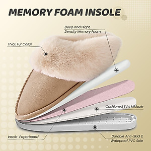 WATMAID Womens Slippers Memory Foam House Slippers Slippers for Women Indoor Christmas Slippers