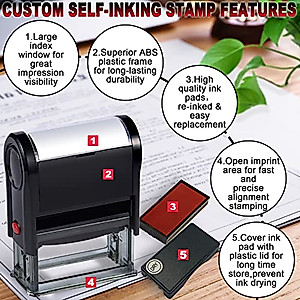 Bertiveny Office Stamps - Custom Self Inking Past Due Stamps for Business Supplies in Red