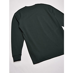 Dickies Men's Long Sleeve Heavyweight Crew Neck, Hunter Green, Large