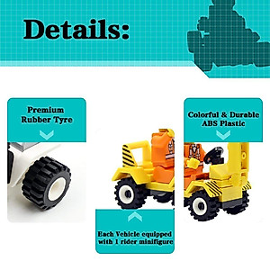 Mini Buildable Vehicles Set of 16,Building Toy for Party Supplies ,Birthday Favors for Kids,Gifts
