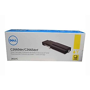 Dell 2K1VC Yellow Toner Cartridge C2660dn/C2665dnf Color Laser Printer