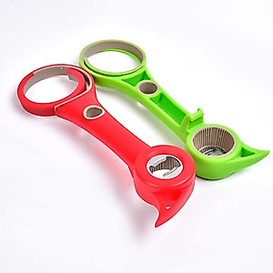 Muellery Multifunctional 6 in 1 Opener Jar Bottle Can Opener Comfort Easy To Use Home Multi Kitchen Tools Red CW00542Red