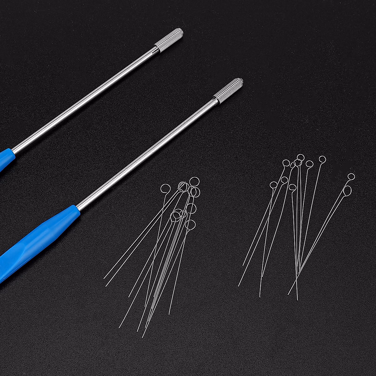 2 Pieces Inoculation Loop Mycology Reusable Supplies Inoculation Loop Kit with 70 Replaceable Chromium Alloy Needle Tip Inoculation Loops for Kit Laboratory Research Tools