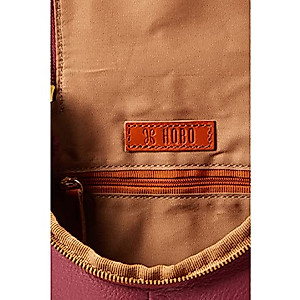 HOBO Fern Stylish Bag for Women - Leather Construction with Top Zip Closure, Printed Lined Interior, and Adjustable Crossbody Strap Bag Sangria One Size One Size