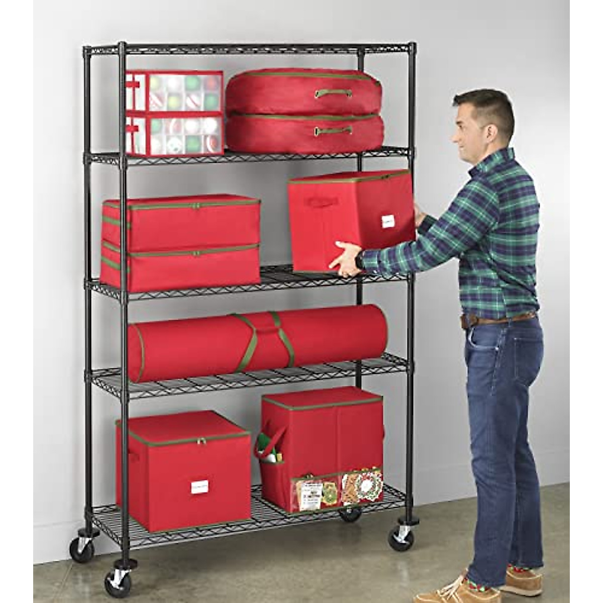 Whitmor Supreme 5-Tier Cart holds up to 1,000 lbs. Black