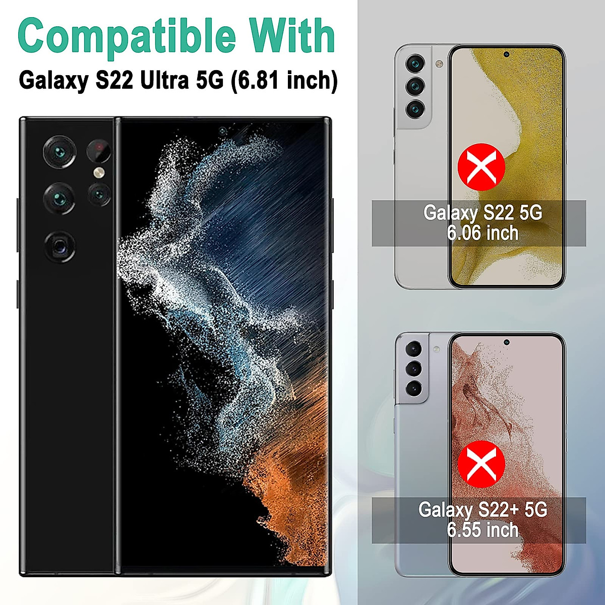 AACL Galaxy S22 Ultra Screen Protector Tempered Glass for Samsung Galaxy S22 Ultra 5G,6.8 Inch [Fingerprint Unlock][Anti-Scratch][2 Pack]-[fingerprint area obvious] Case Friendly