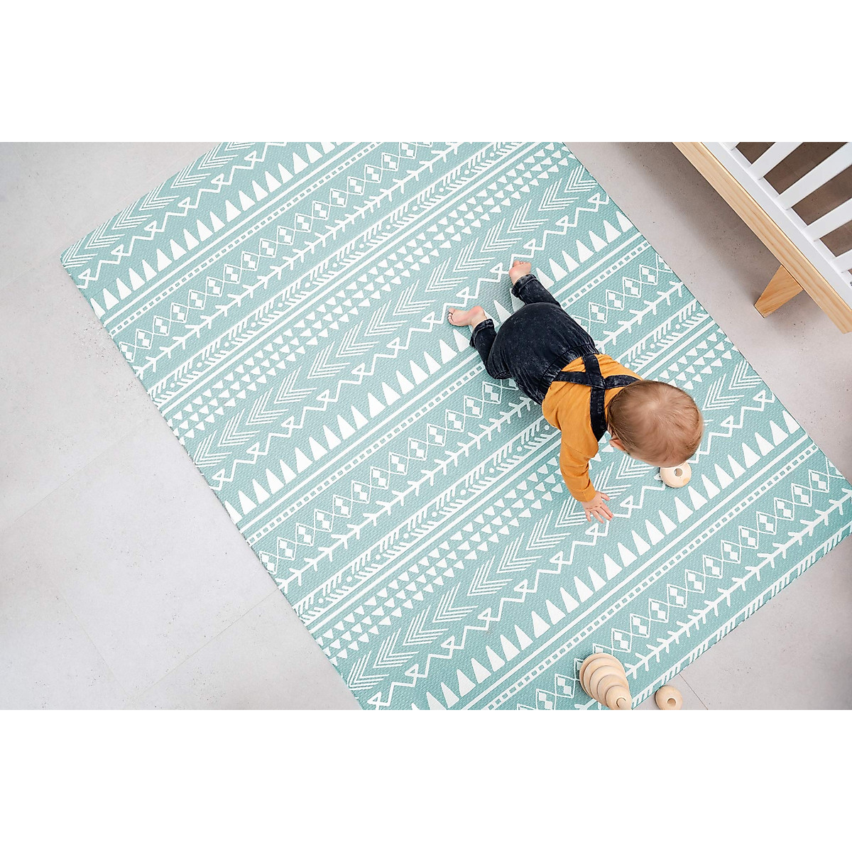 Berry Lane Baby Play Mat | Large 6.5 ft x 4.5 ft One-Piece Reversible Foam Floor Playmat | Tummy Time | Extra Soft & Thick | Non-Toxic | for Infants, Babies, Toddler, and Kids