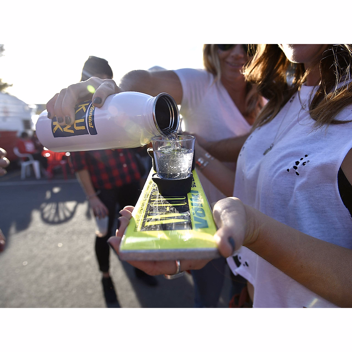 Big Shots Shooter Ski Kit, Peel-and-Stick Adhesive Mounts, No Tools Required, Fits All Standard Size Shot Glasses, 4 Mounts (Bombdiggity Black)