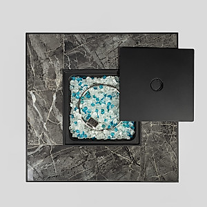 30 in. Outdoor Square Brown Wicker Fire Table Propane Gas Fire Pit Table with Lid Gas Fire Pit Table with Glass Rocks & Rain Cover