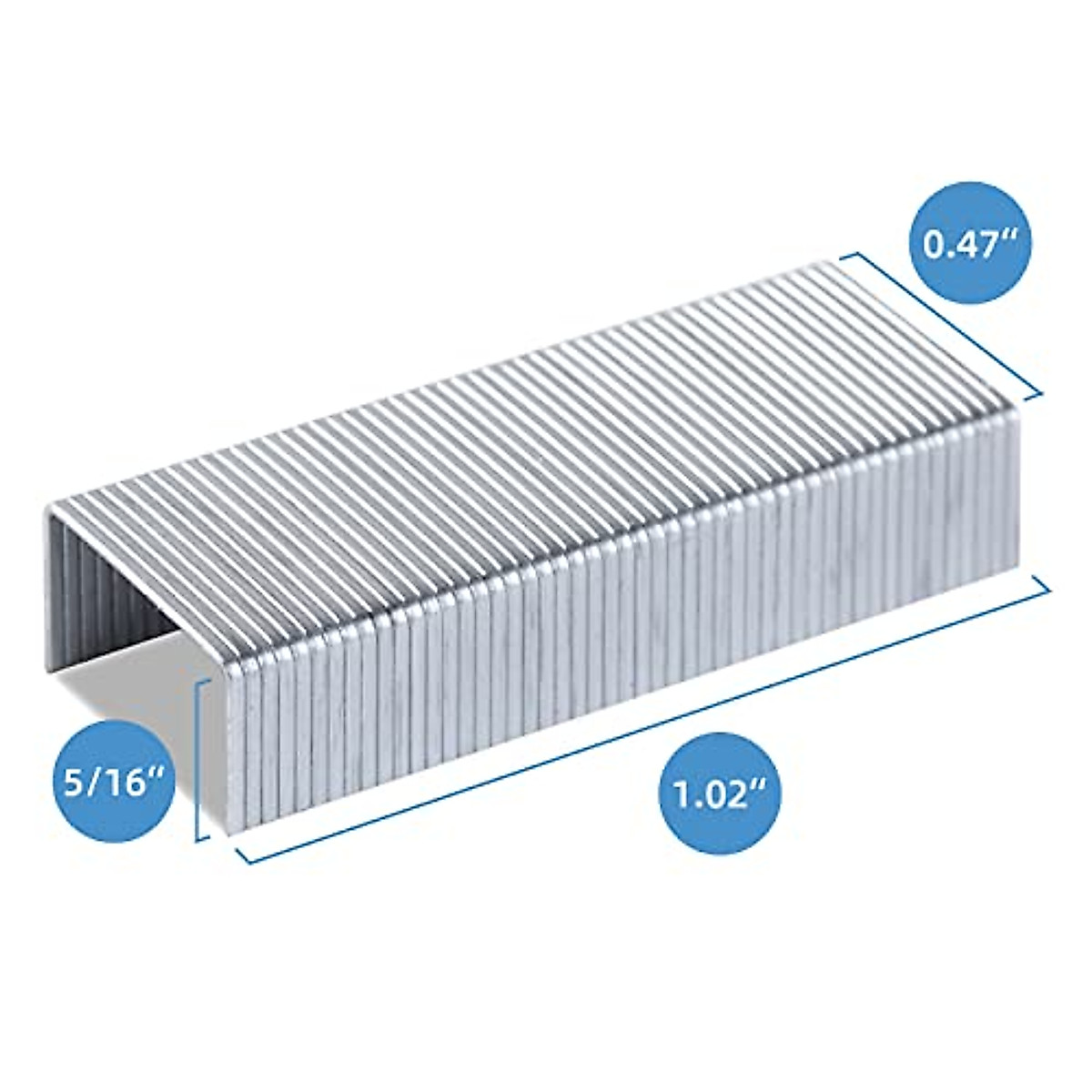 EZWORK Standard Staples, 5/16 inch Length, 40-60 Sheet Capacity, 5000 Staples, 10 Pack General Purpose Staple, Jam Free Sharp Chisel Point Staples for Most Standard Desktop Stapler (5/16'' Length)