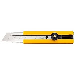 OLFA 25mm Extra Heavy-Duty Utility Knife (EH-1) - Multi-Purpose Custom Cutting Depth Precision Knife w/Ultra-Slim Plastic Handle & Snap-Off Blade, Replacement Blades: Any OLFA 25mm Blade
