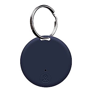 Portable Tracking Bluetooth 5.0 Mobile Key Tracking with Ring,Smart Anti-Loss Device Waterproof Device Tool Pet Loc_ator Finder Tracker for Pet Cats Dogs Wallet Key,Easy to Use (Dark Blue)