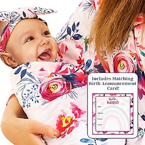EPORMOT Mommy and Me Robe and Swaddle Set - Maternity Robe & Baby Swaddle Blankets - Matching Maternity Robe and Matching Baby Set - Soft & Comfortable Newborn Swaddle Blanket