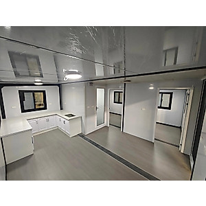 Generic Pre-Fab 20ft House, Compact Living Space, Fully Functional Kitchen & Bathroom, Open Plan, Customisable, can be used as portable home, office, and holiday rental, white