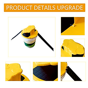 aooboob Mouse Trap Bucket Flip Lid,Mouse Trap Bucket Indoor Outdoor,Humane Mouse Trap,Mouse Trap Bucket Lid Auto Reset | 5 Gallon Bucket Compatible | Mice Mouse Trap Bucket Lid, yellow, 135698