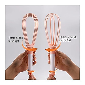 IYUEAC 2-in-1 Whisk for Stirring, Collapsible Balloon Whisk Accessories Replacement. for Cooking, Baking, Kitchen Tools(Gray)