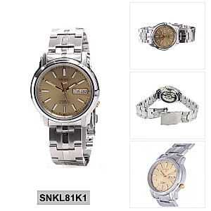 SEIKO Automatic Champagne Dial Stainless Steel Men's Watch SNKL81