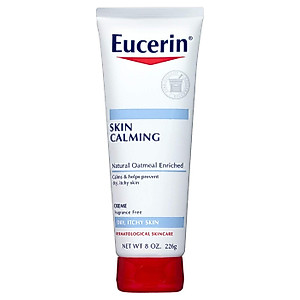 Eucerin Skin Calming, Fragrance Free Creme 8 oz (Pack of 2)