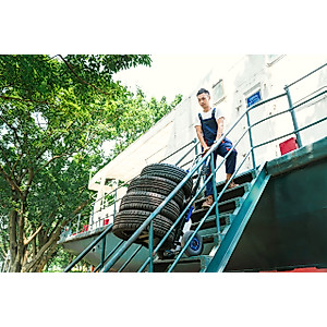 XSTO ZW4170DC Stair Climbing Hand Trucks Dolly, 400W Motor 375 lbs Capacity Trolley Cart, Electric Hand Trucks for Stairs with Ergo Telescoping Handle & Pneumatic Wheels