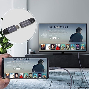 Elebase USB-C Female to HDMI Male Cable Adapter,USB Type C 3.1 Input to HDMI Output Converter,4K 60Hz USBC Thunderbolt 3 Adapter for New MacBook Pro,Mac Air,Chromebook Pixel and More