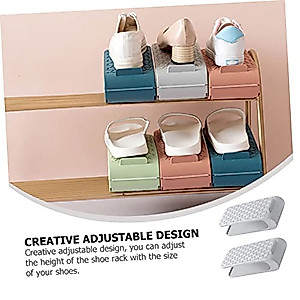 Zerodeko 6 pcs Slot Display Racks for Home Holder Use Adjustable Slots Storage Slipper Shoes Organizers Organizer Rack Holders Organization Height Double Saver Space with High Sneaker Shop