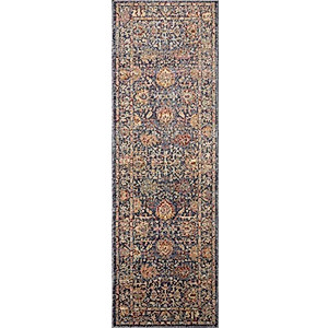 Loloi Giada Collection GIA-01 Grey / Multi, Traditional Area Rug, 5'-0" x 5'-0" Round