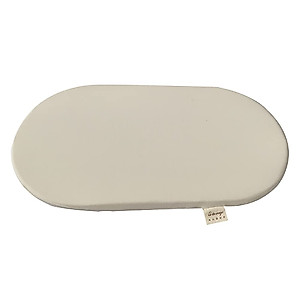 Co Storage Oval Foam Bassinet Mattress Pad with Removable Natural Organic Cotton Cover