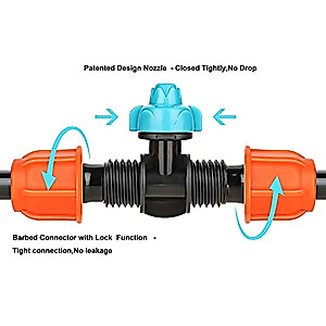 Yulaiyoen Drip Irrigation Kit Misting System, 32.8FT (10M) 3/8 inch Blank Distribution Tubing with 10 Nozzles and 1 Universal Adapter, DIY Patio Misting Cooling Kit
