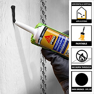 Sikaflex Insulation Sealant & Adhesive, Dark Bronze, Flashing Sealant, Bonds to Most Insulation Boards and Wraps, 9 fl.oz. Cartridge