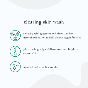 Dermalogica Clearing Skin Wash (16.9 Fl Oz) Anti-Aging Acne Face Wash - Natural Breakout Clearing Foam with Salicylic Acid and Tea Tree Oil