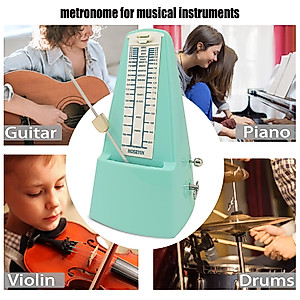 HOSEYIN Mechanical Metronome, Universal Metronome for Piano, Guitar, Violin,Drums and Other Instruments (Standard, Green)