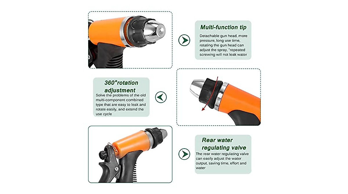 Portable Car Washer Kit - 12V Electric Pressure Washer 130PSI