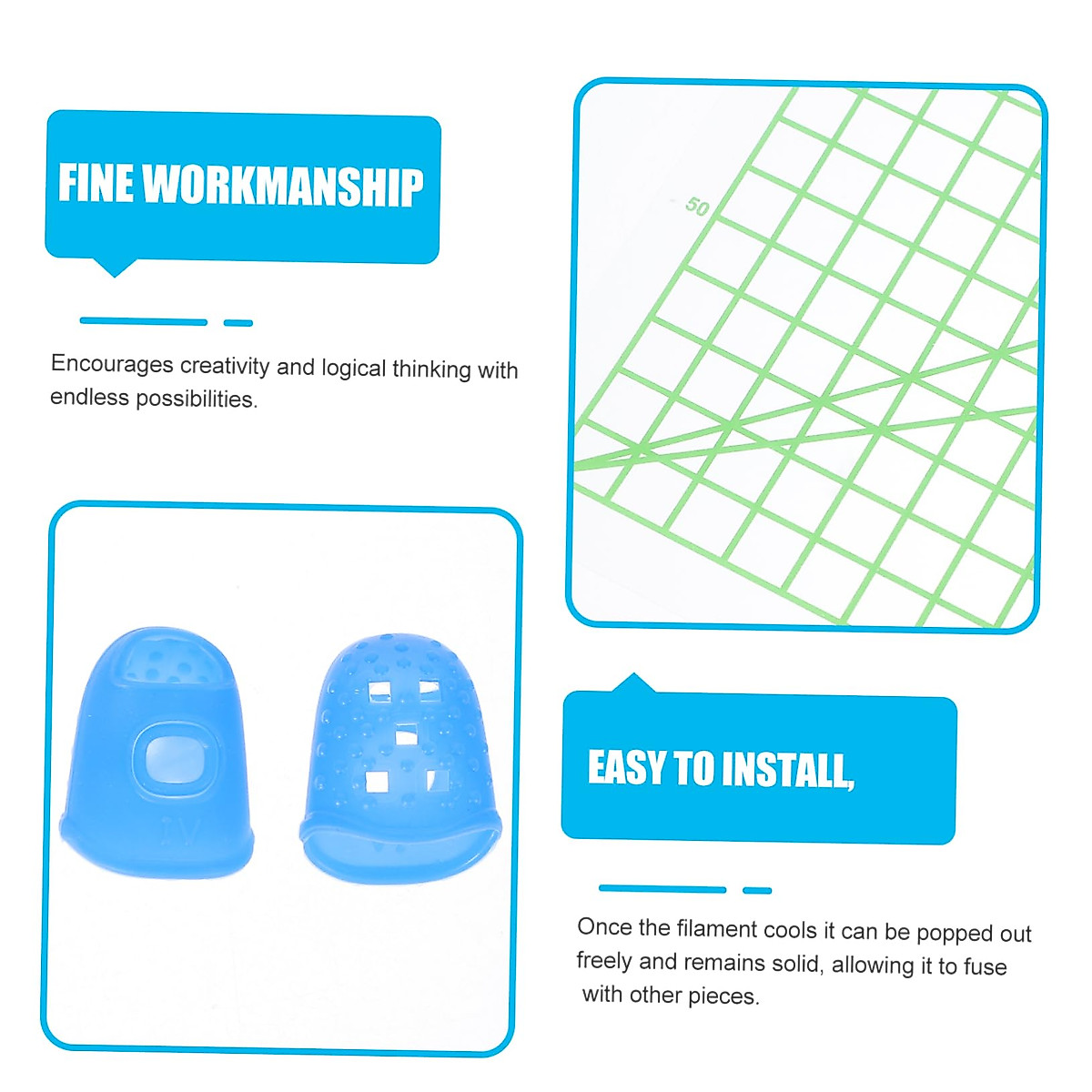 2pcs Printing Pen Mat Drawing Template Pad Finger Covers Non Mat Crafting Projects