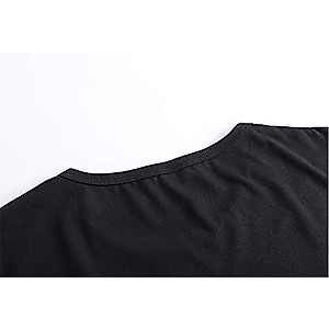 VENTELAN Pajamas for Women 2 Piece Cute Cat Sleepwear Pajama Sleep Set, Black, Large(USA Size:12-14)