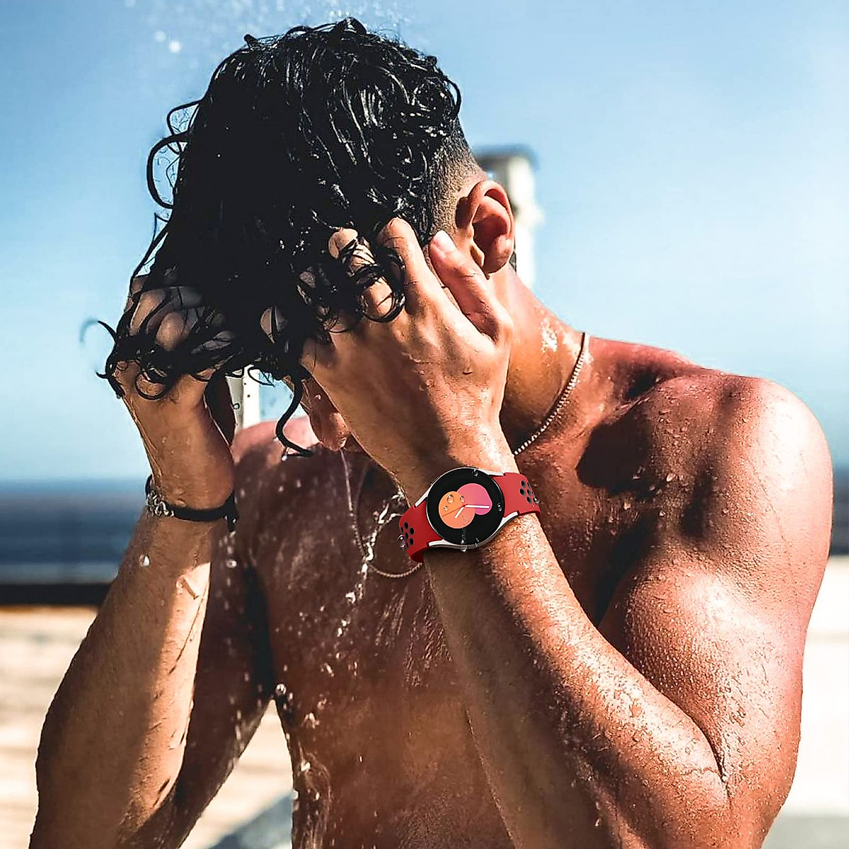 6 PACK No Gap Bands Only Compatible with Samsung Galaxy Watch 7/6/5/4 Band 40mm 44m/Watch 6 Classic 43mm 47mm/Galaxy Watch 5 Pro 45mm/4 Classic 42mm 46mm, 20mm Soft Silicone Sport Bands for Women Men