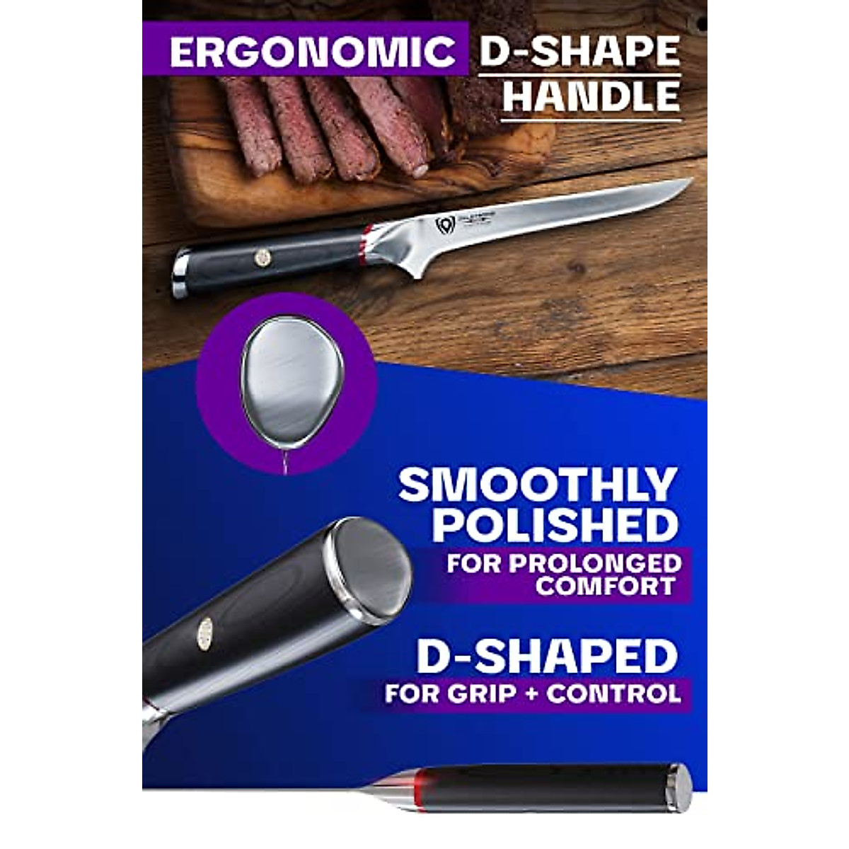 Dalstrong Boning Knife - 6 inch - Phantom Series - Japanese High-Carbon AUS8 Steel - Pakkawood Handle - Sheath Included