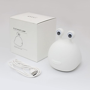 SAILINGFLO Cute Slug Kids Night Light, Birthday Gifts Room Decor Bedroom Decorations for Baby Child Soft Silicone Lamp Gift Box