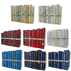 Real Decorative Books by Color | Hardcover Books | for Home Décor, Interior Design, Office, Wedding Display, Instant Library, or Staging | Price Per Book | Custom