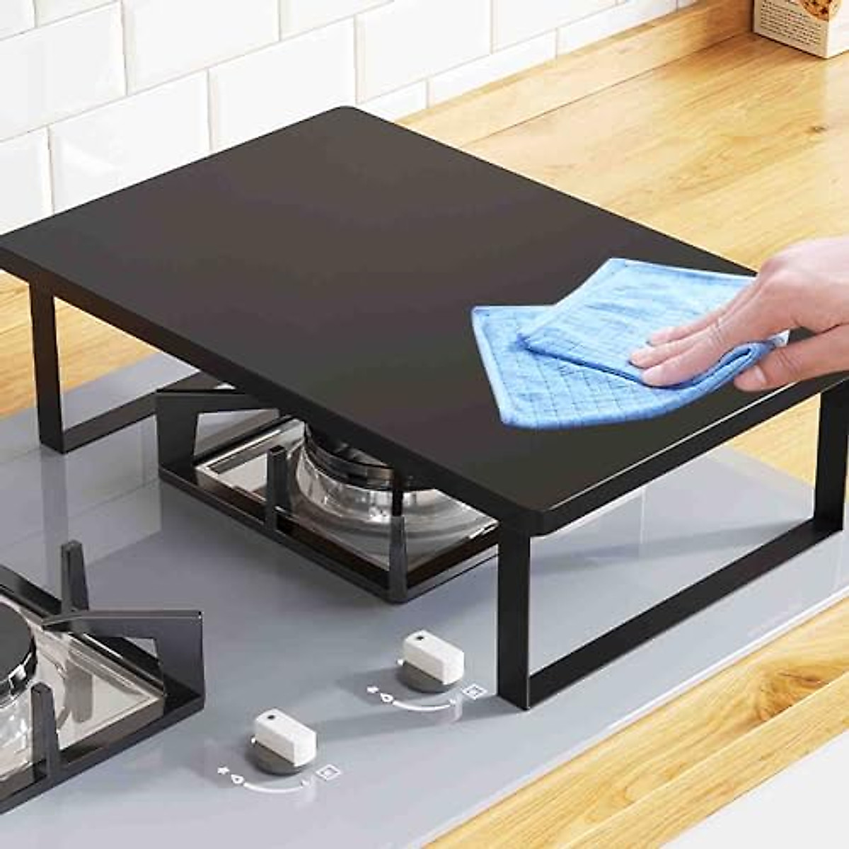 HJJKKH Wood Stove Top Cover, Noodle Board Gas Stove Cover with 21.2"X11.8"X2.75", Portable Hot Plates Countertop Anti Skid Standing Bracket Protector for Gas Stove Top and Electric Stove Top