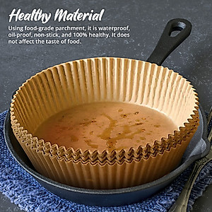 Air Fryer Liners - Non-Stick, Oil-Proof and Water-Proof Air Fryer Disposable Paper Liner - 7.87''*6.23''*3.09 Airfryer Parchment Liners - Air Fryer Paper Liners for Baking, Roasting and Frying